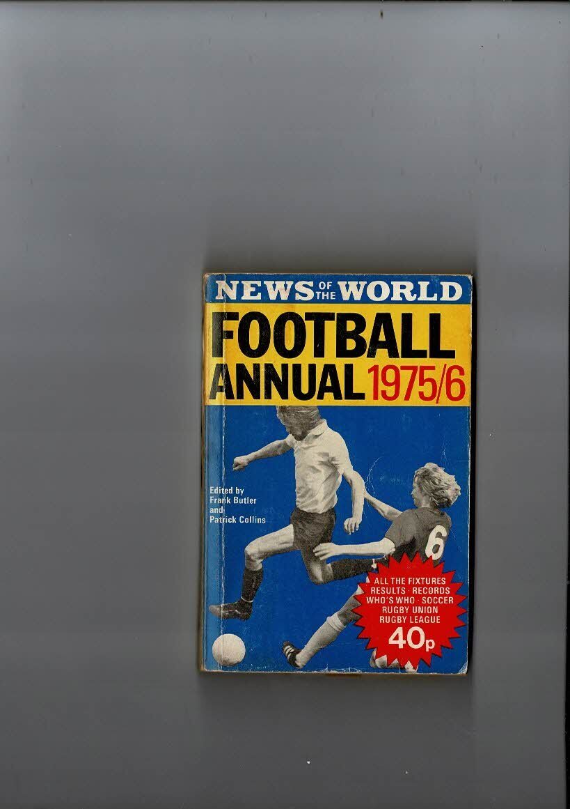 1975/76 News of the World Football Annual | Bob's Football Programmes ...
