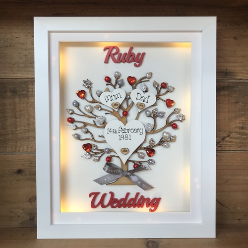 Ruby wedding frame | Crafty Monkey | Sports Medal Hangers & Displays ...