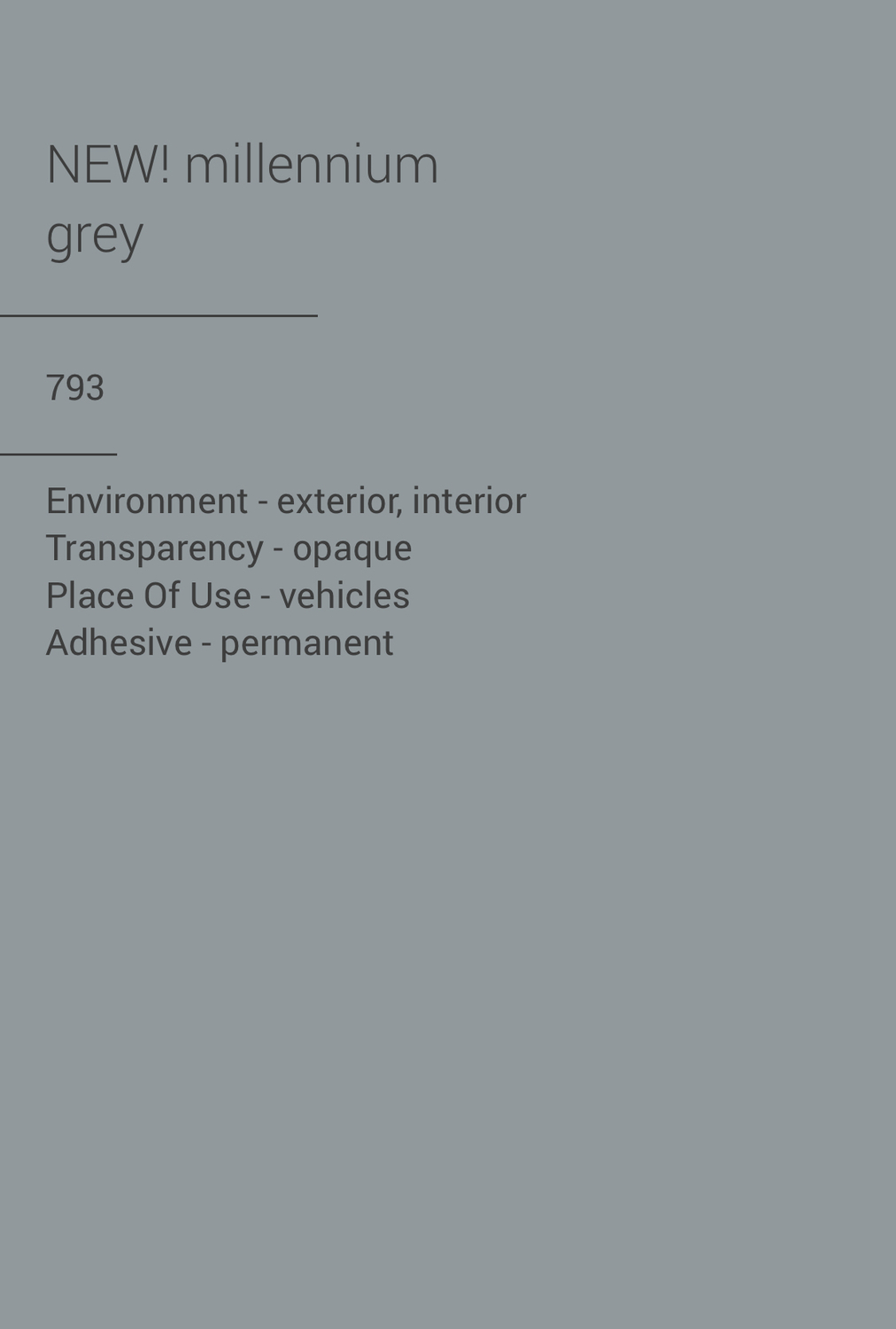ORACAL® 970RA-793 - Millennium Grey | SP Vinyl Supplies