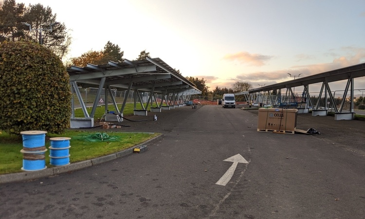 Solar Carport - Aviva Perth | Spirafix | Ground anchors, screws and bolts