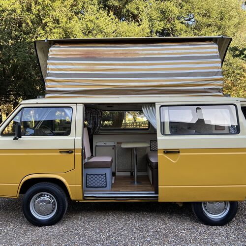 1982 VW Caravelle T25 Camper Van 4 Berth Yellow/Cream 2.0 Petrol ...