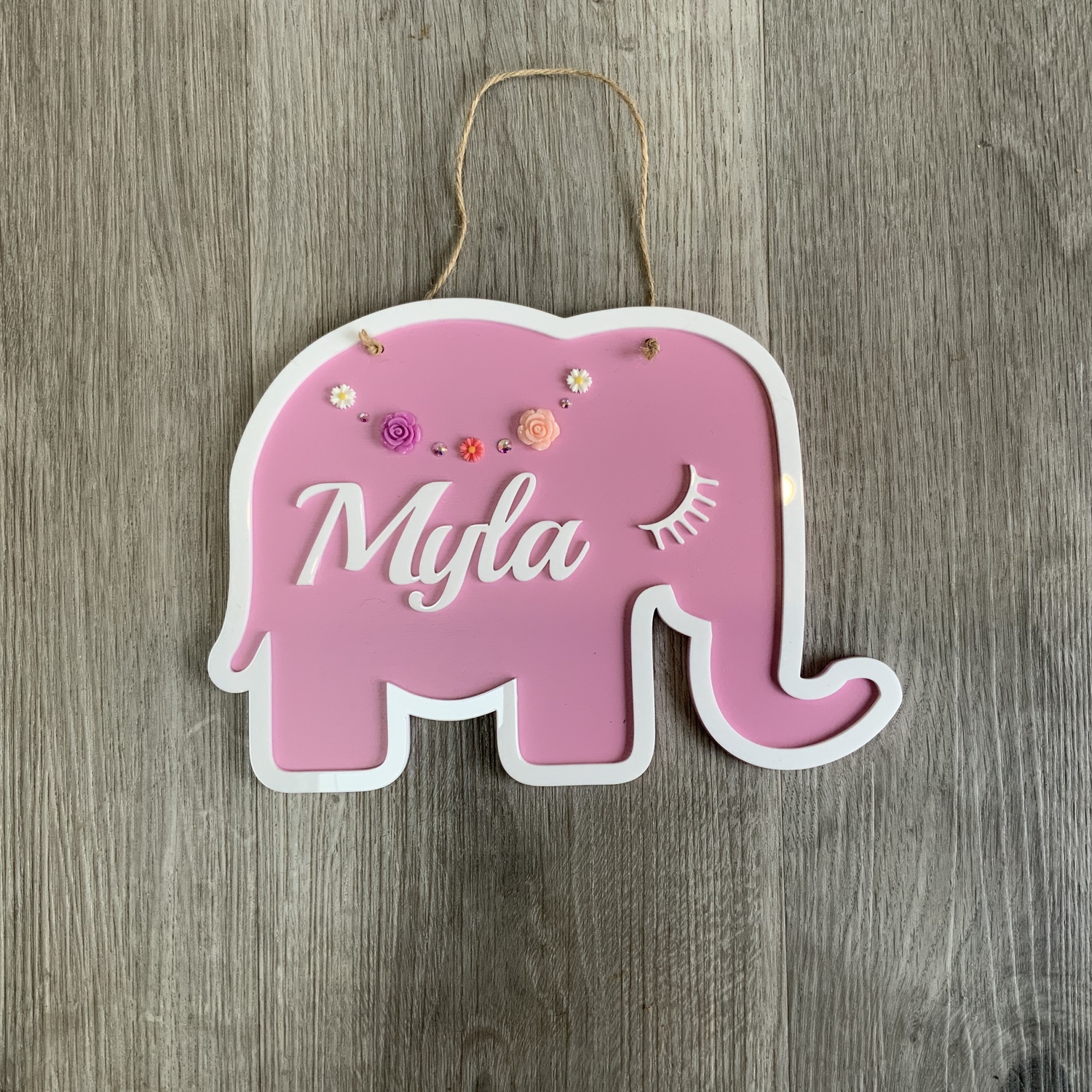 Pink Elephant name plaque | Crafty Monkey | Sports Medal Hangers ...