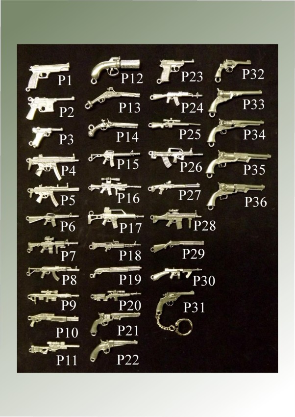 English Pewter Gun key Rings | TMB DESIGNS